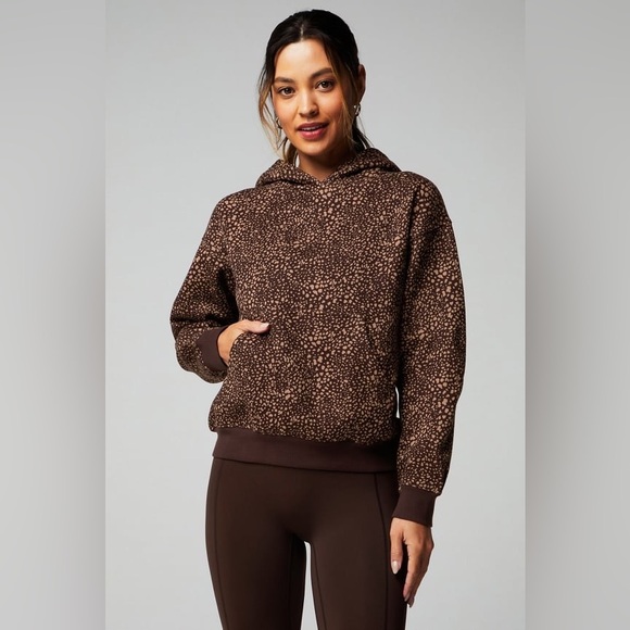 Fabletics | Tops | Fabletics Giraffeprint Fleece Hoodie | Poshmark